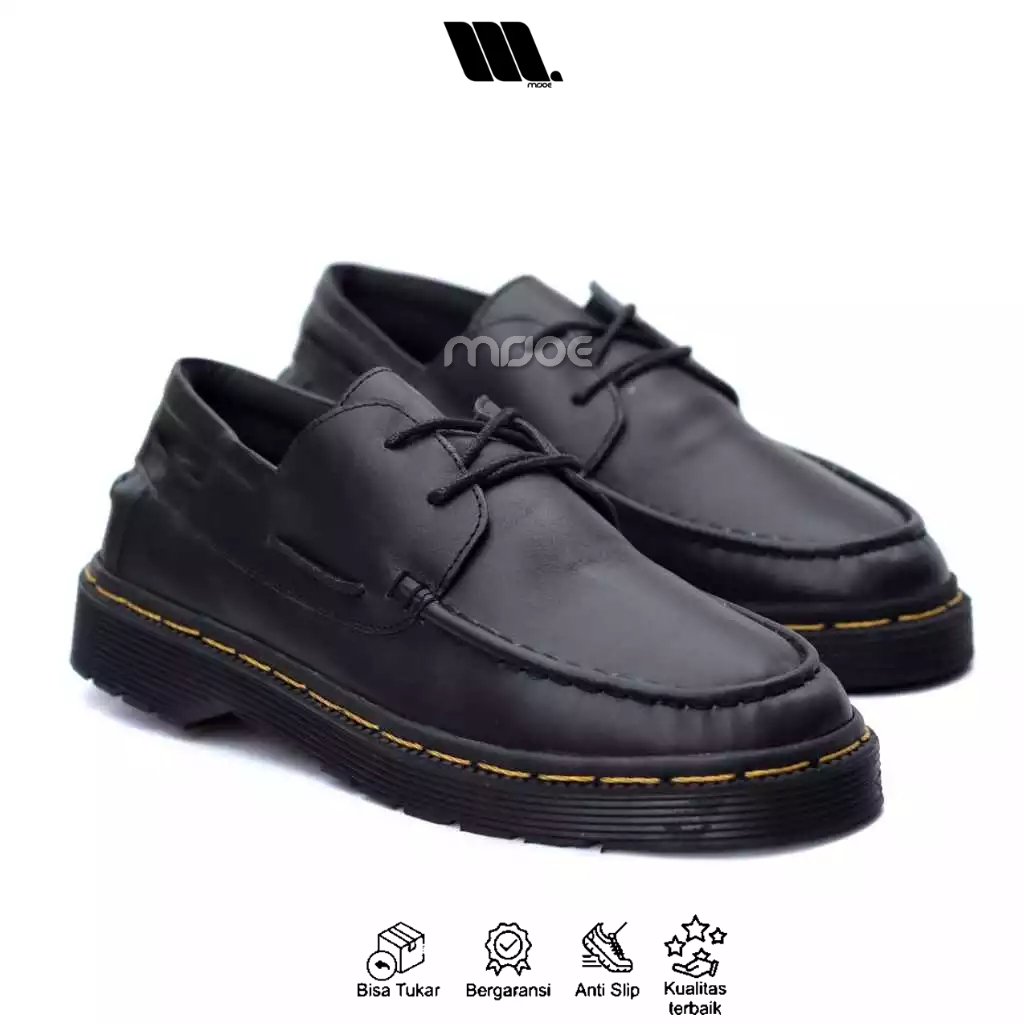 Jual MRJOE - Sepatu Formal Docmart Hitam Kulit Asli Pantofel Kerja Pria ...
