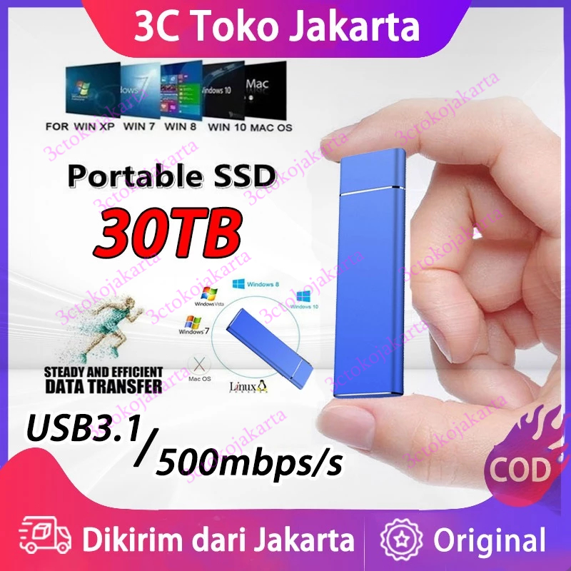 Jual Portable SSD External SSD 2 TB SSD Eksternal dengan Kapasitas dan ...
