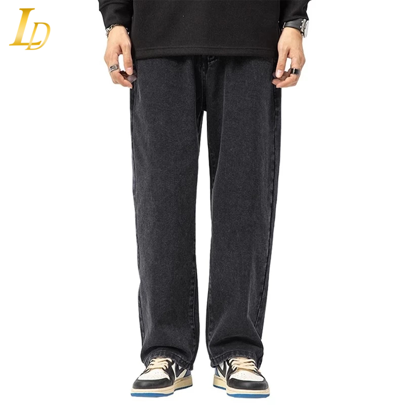 Jual Ld Busana Jeans Pria Celana Jeans Reguler Hitam Wash Jeans Basic