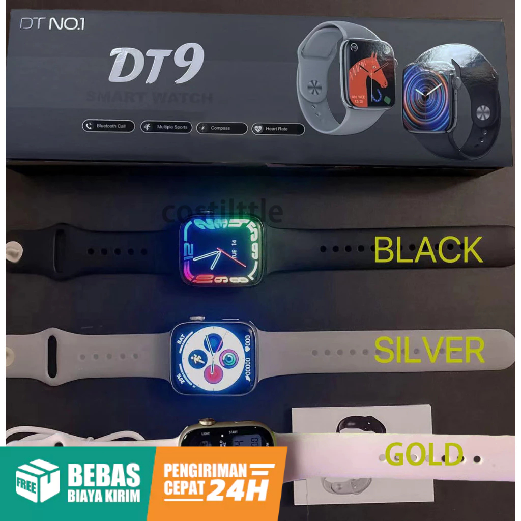 Jual [FLAGSHIP MODEL] Jam Pintar DT Series 9 - Layar Besar 1.8", NFC ...