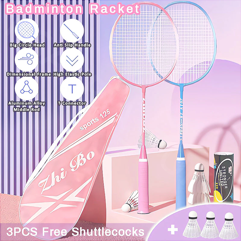 Jual 【Free Tas】 Raket Badminton Paket Komplit/ Raket Bulu Tangkis Isi 2 ...