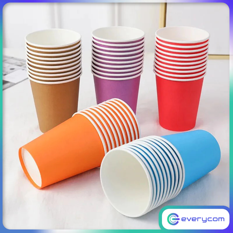 Jual [10 Pcs] Gelas Kertas Warna Polos / Gelas Kertas Polkadot Paper ...