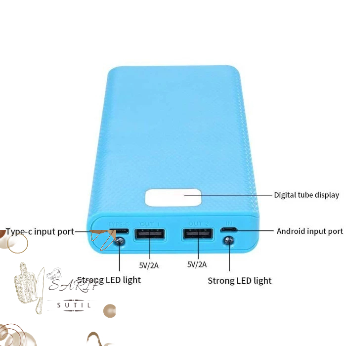 Jual Power Bank Case Usb Type C Portable 8 X 18650 2 Port 8 Baterai ...