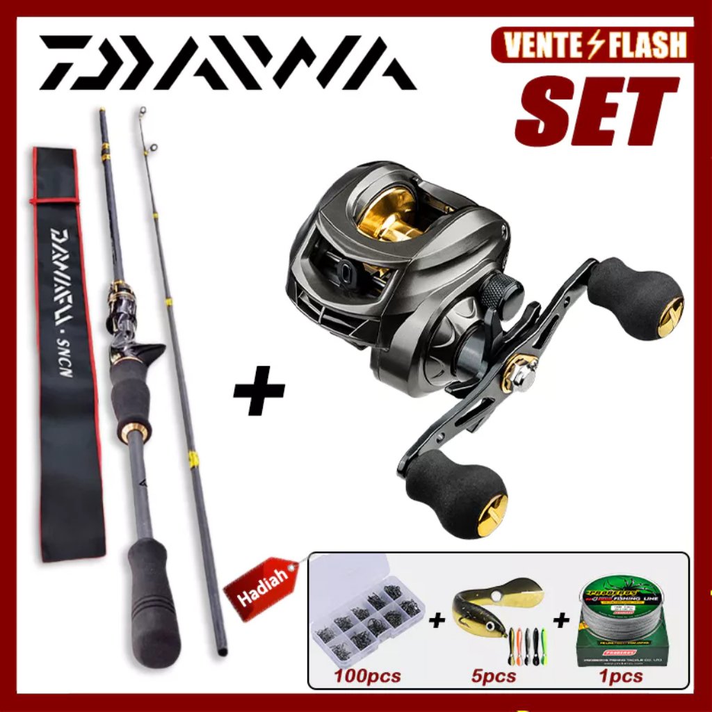 Jual Joran Pancing Set 1.8M 2 Bagian Casting Fishing Rod dan 7.2:1 BC ...