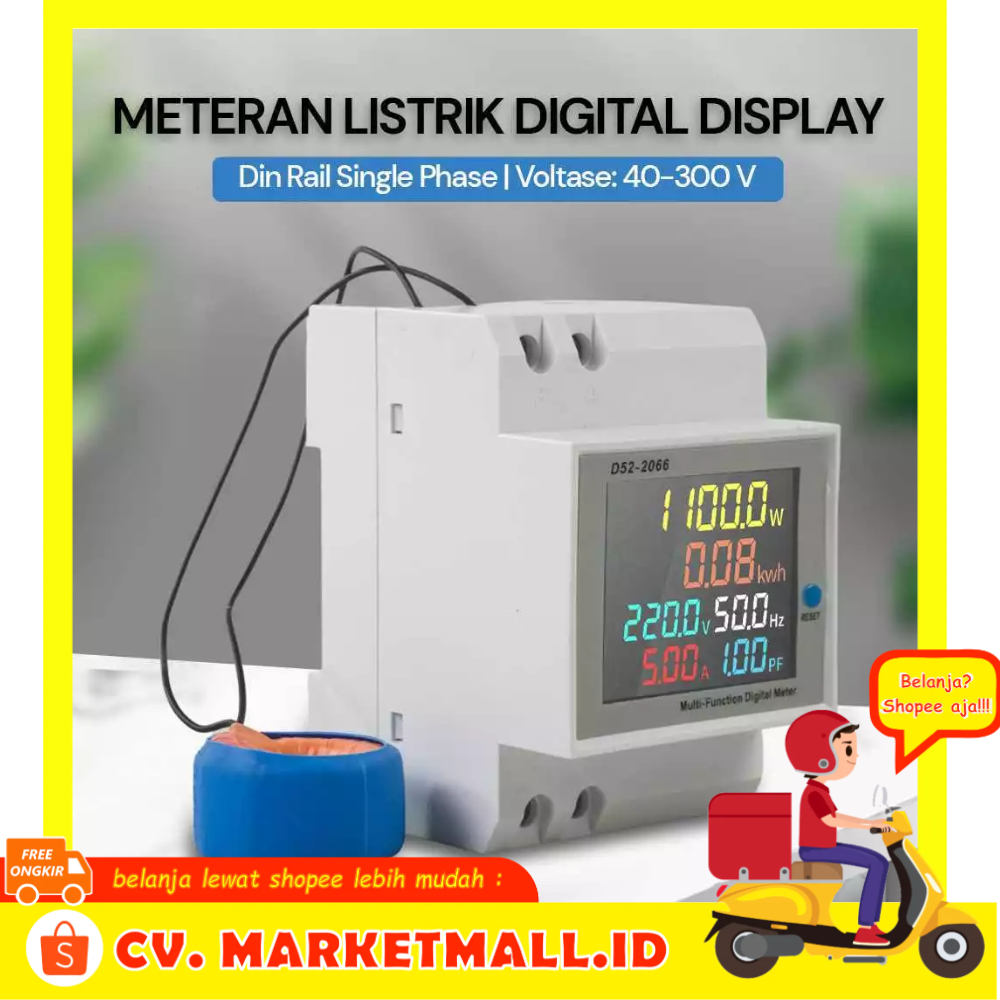 Jual Market Mall - Monitor Meteran Listrik Digital Display Din Rail ...