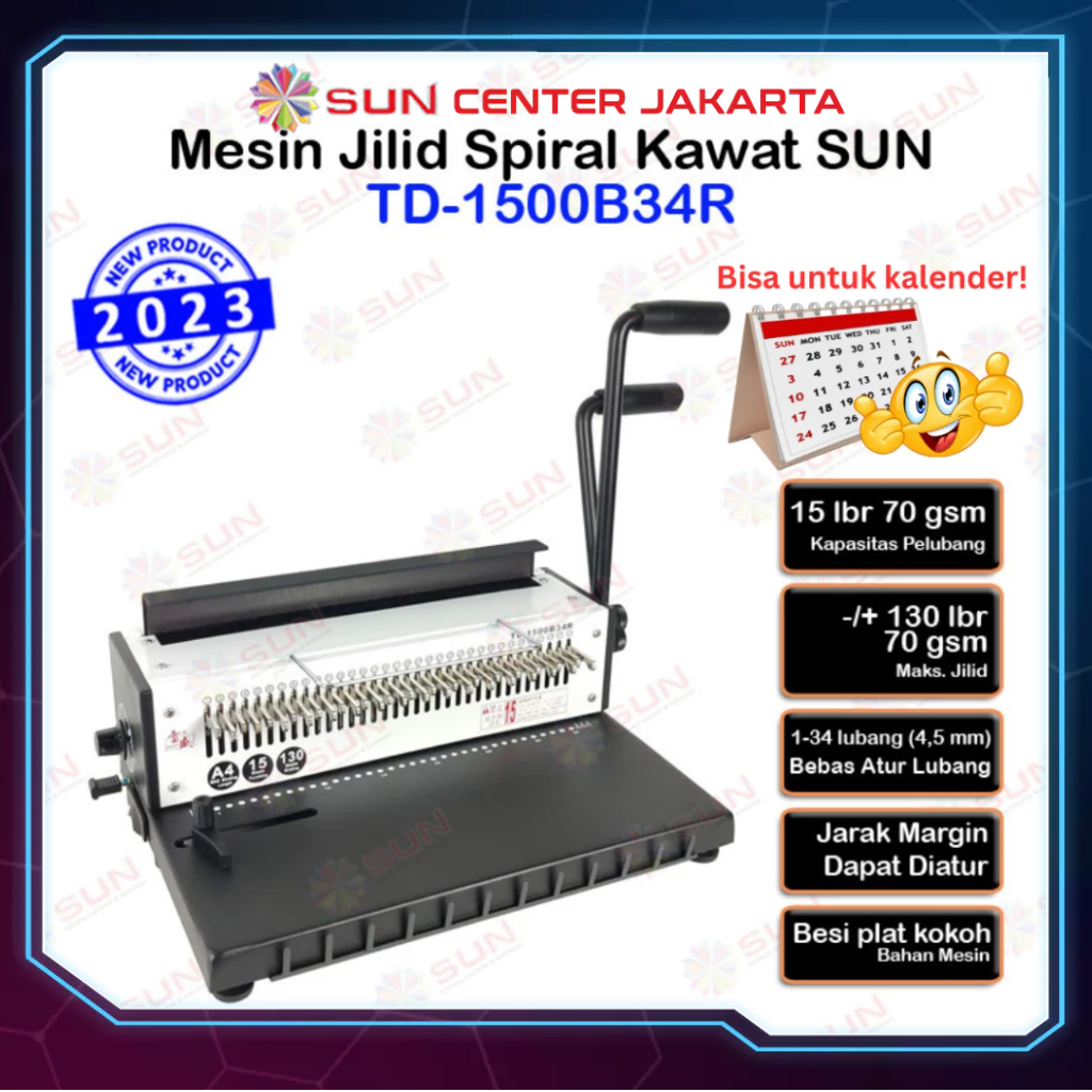 Jual Mesin Jilid Spiral Kawat A4 TD-1231 / TD-1500B34R | Shopee Indonesia