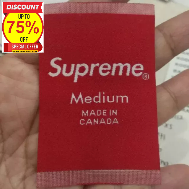 Jual SUPREME MAIN LABEL WOVEN RAJUT BORDIR COTTON SUPER PREMIUM CO 1X ...