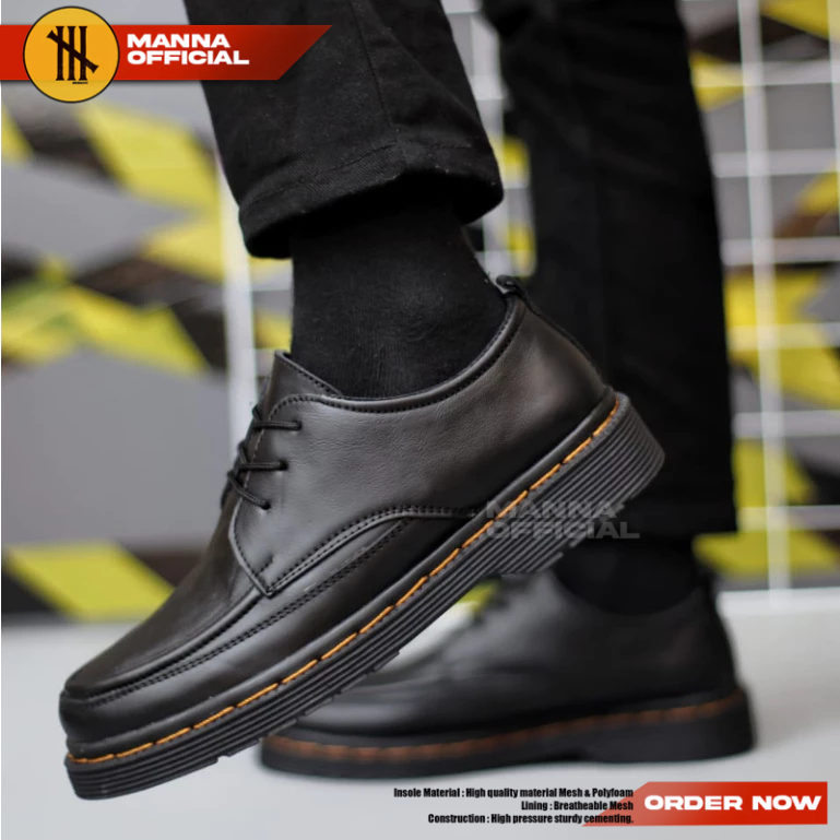 Jual Sepatu Formal Docmart Pantofel Low Boots Hitam Pria | Shopee Indonesia