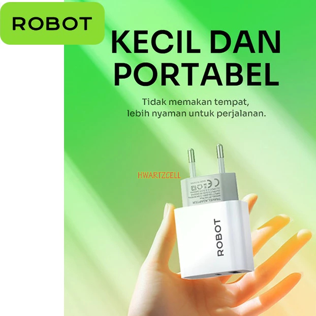 Jual [HWARTZ ]- ROBOT ADAPTOR BATOK CHARGER RT-K8 PLUS WHITE 2.4A DUAL ...