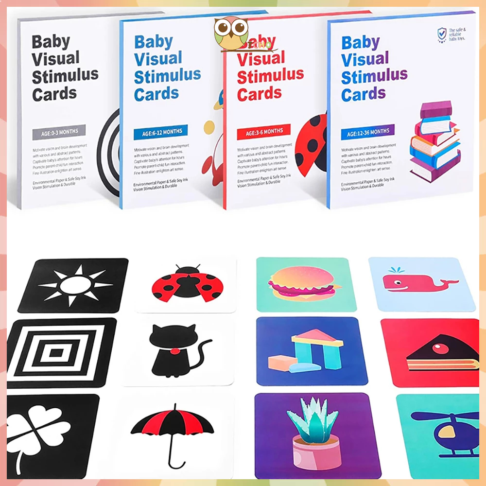 Jual JCHO Mainan Edukasi Flashcard Bayi Visual Cards Kartu Pintar Stimulasi Bayi Mainan ...