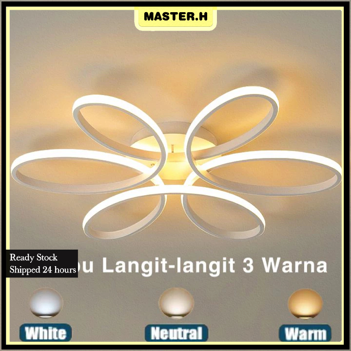 Jual 【LOWEST-PRICE】COD 3 Warna Lampu Plafon LED Lampu Hias Rumah Ruang ...