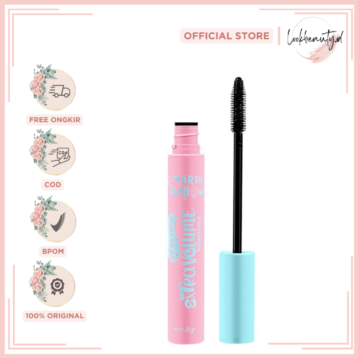 Jual Marshwillow Mascara extra volume & over curl waterproof / maskara ...