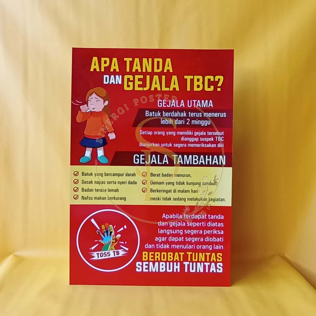 Jual Poster Penyakit | Poster Apa Tanda dan Gejala TBC | Poster ...