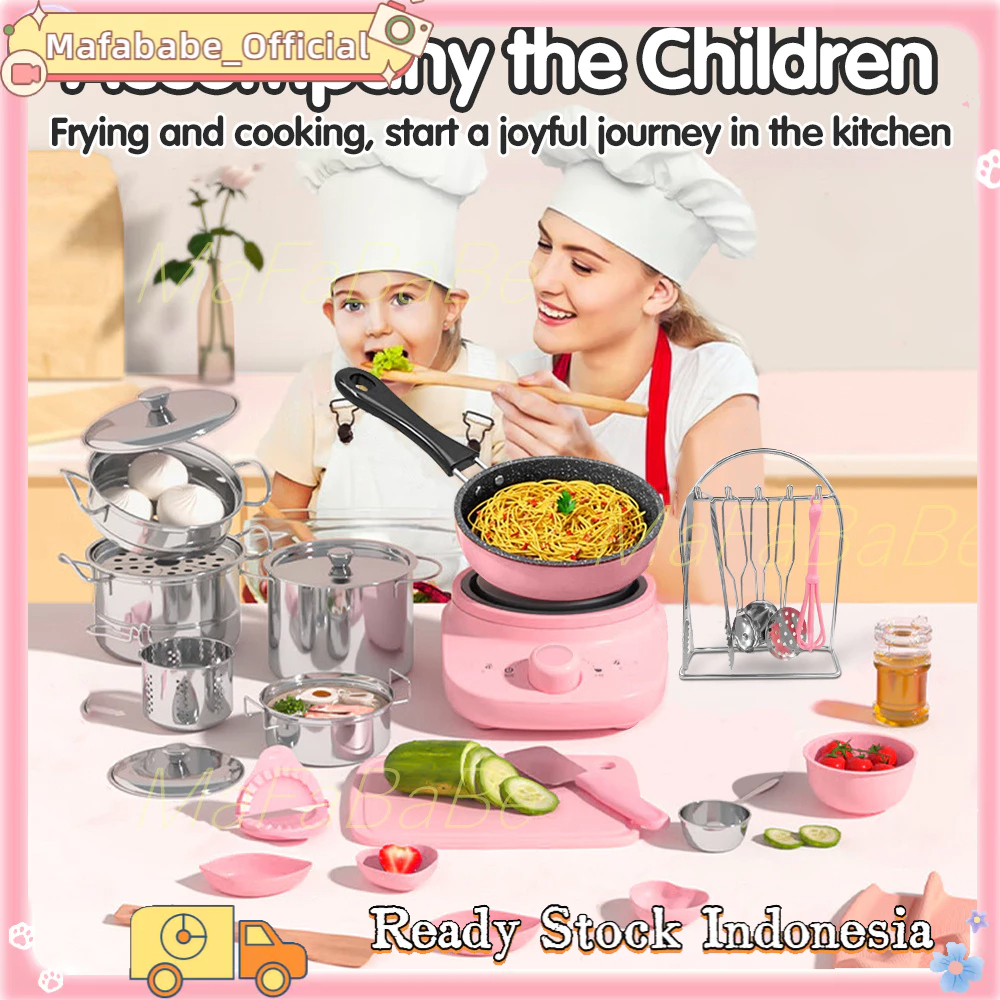 Jual MaFaBabe Anak-anak Masak Set Dapur Mini Dapat Memasak Nyata ...