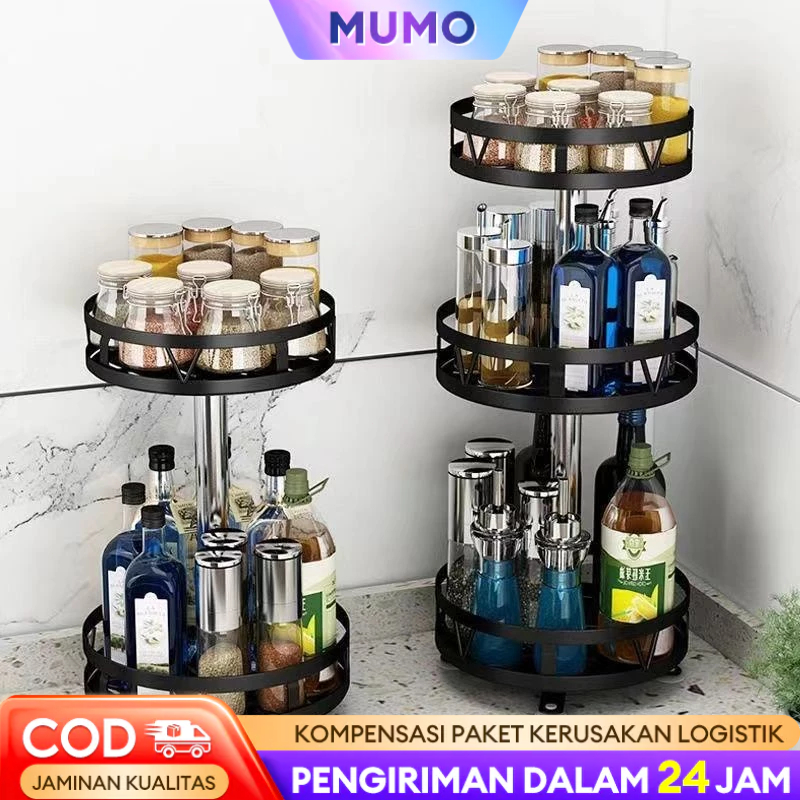 Jual Rak Bumbu Putar Berputar 360 Derajat Rak Dapur Serbaguna Stainless ...