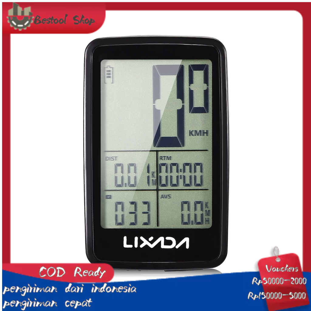 Jual Lixada Odometer Speedometer Sepeda Komputer Sepeda Nirkabel Isi ...