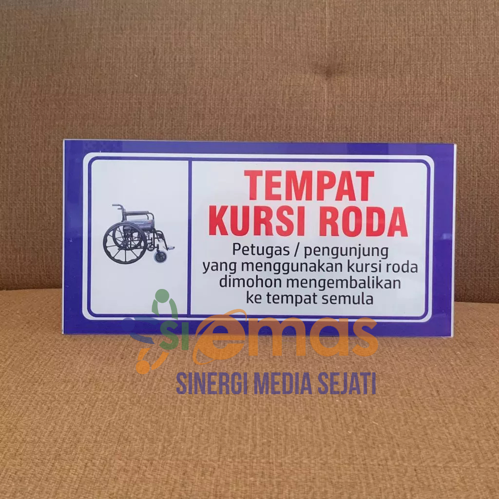 Jual Papan Akrilik Tempat Kursi Roda Versi 2 | Akrilik Letak Kursi Roda ...