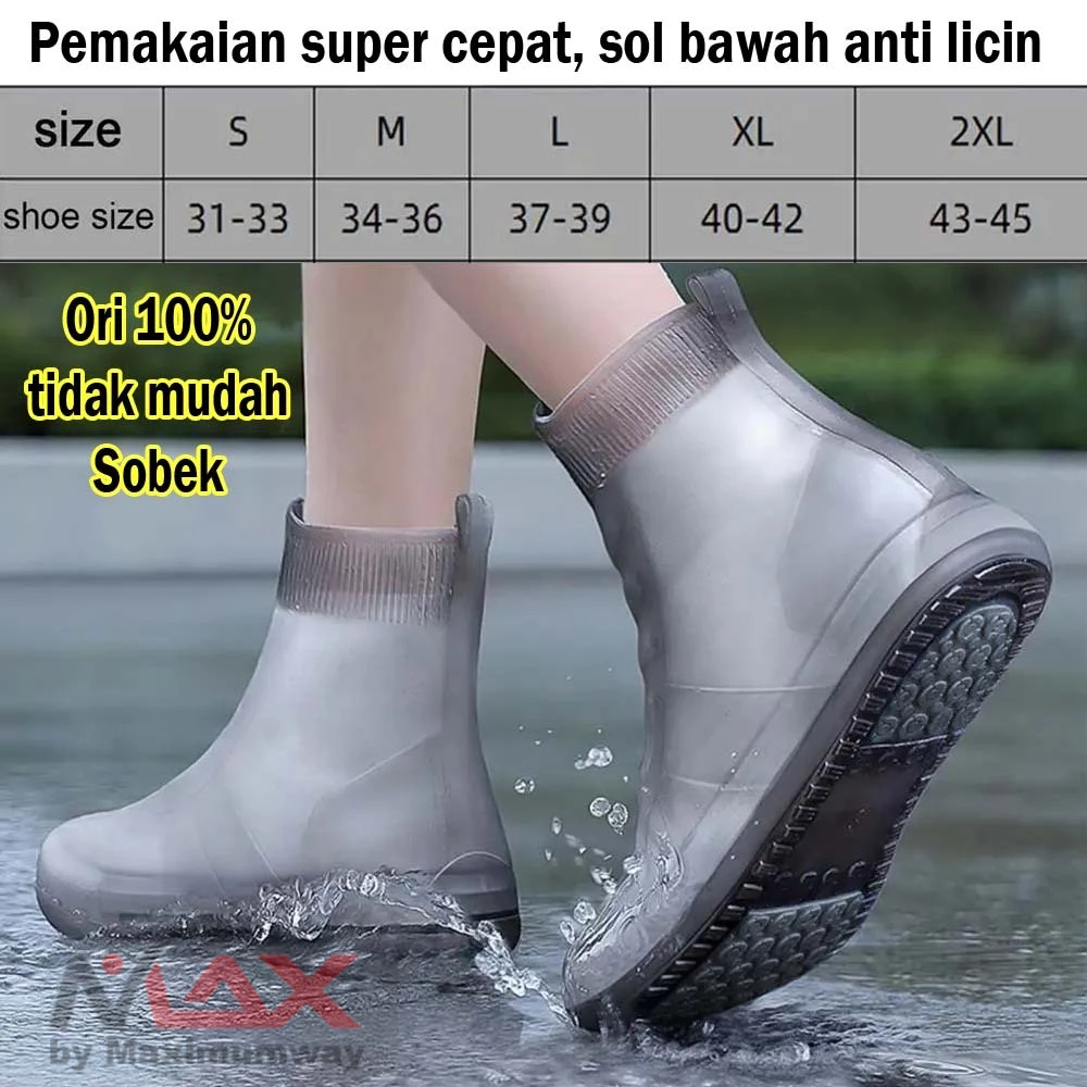 Jual JIANG XI Cover Sepatu Hujan Anti Air Jas hujan sepatu Anti Licin ...