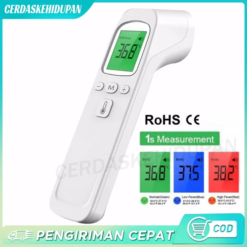 Jual TERMOMETER DIGITAL INFRARED NON CONTACT THERMOMETER DIGITAL ALAT UKUR CEK SUHU BADAN ...