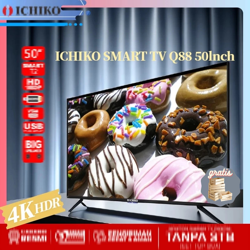 Jual ICHIKO Smart TV 50Inch LED TV Android - TV Android 11 - HD - Wifi/HDMI/USB/Bluethooth ...