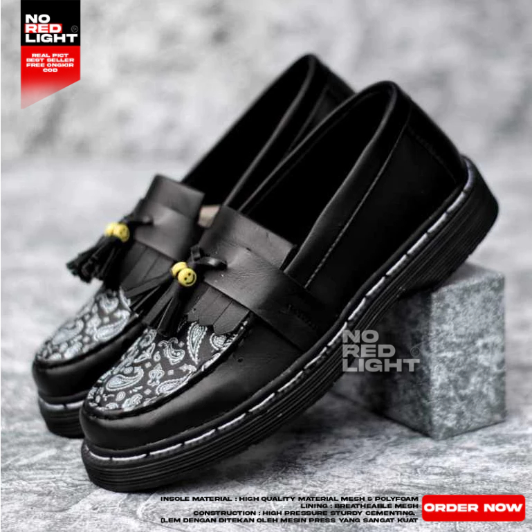 Jual Sepatu Loafers Docmart Pria Sepatu Formal Pantofel Kerja Hitam ...