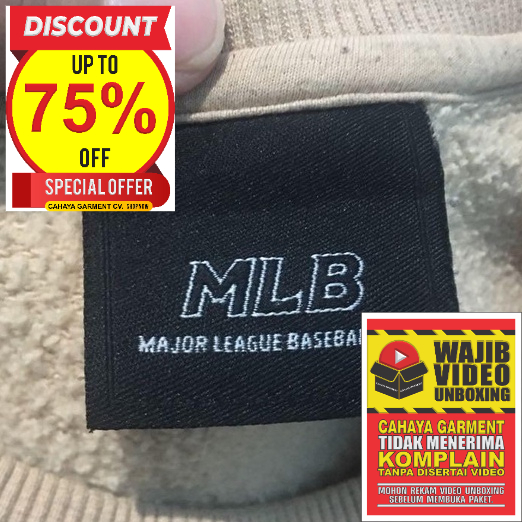 Jual MLB MAIN SLIP WOVEN LABEL TAG BORDIR COTTON SUPER PREMIUM CO 1X DI ...