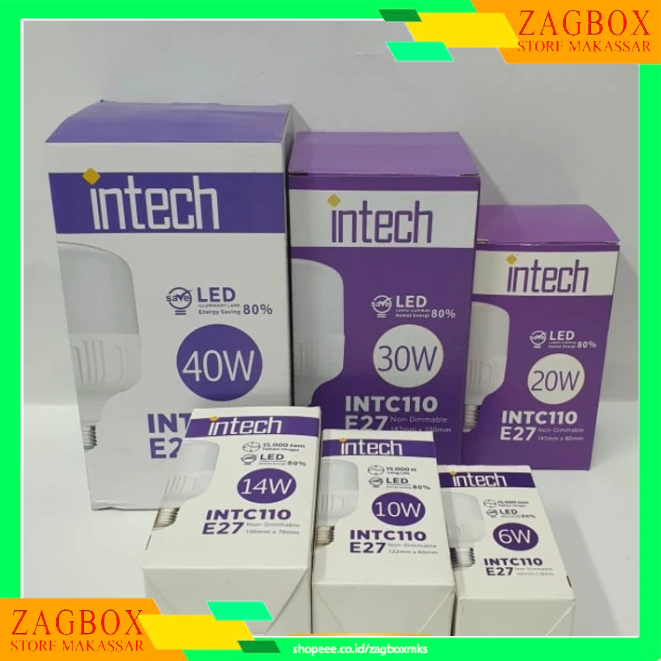 Jual LAMPU LED INTECH BULB INTC110 KUNING DAN PUTIH KAPSUL 30W | Shopee ...