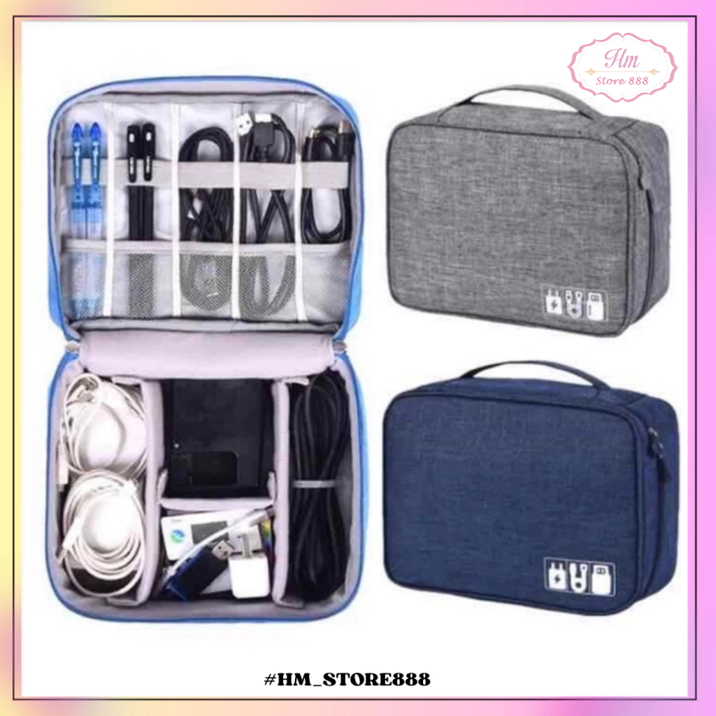 Jual HM - Travel Pouch Organizer Tas Kabel Gadget Serbaguna Hampers ...