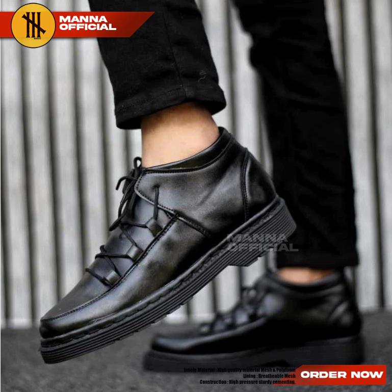 Jual Sepatu Formal Pantofel Docmart Low Boots Hitam Kerja pria | Shopee ...