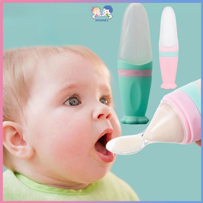 Jual Hannei botol sendok makan bayi/silicon sendok makan bayi | Shopee ...