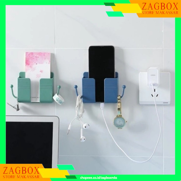 Jual Tempat Cas Holder Charger HP Remote TV AC Tempel Dinding Dengan ...