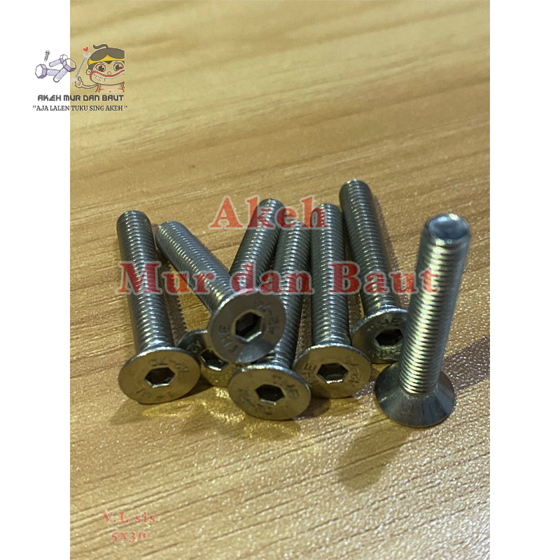 Jual Baut Verseng M5 Stainless 304 / Baut Kepala V M5 Murah | Shopee Indonesia