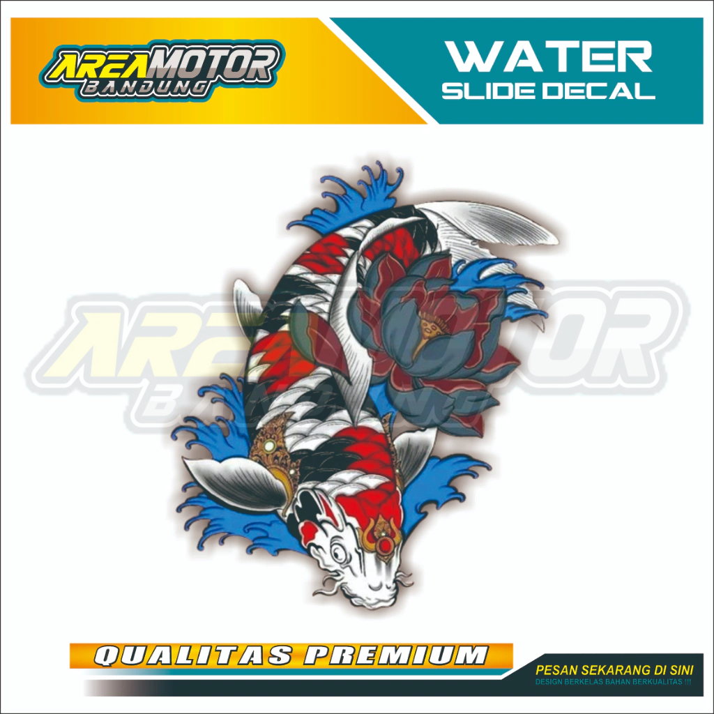 Jual TRANSPARAN WATER SLIDE DECAL QUEEN KOI / TRANSPARAN WATER SLIDE ...