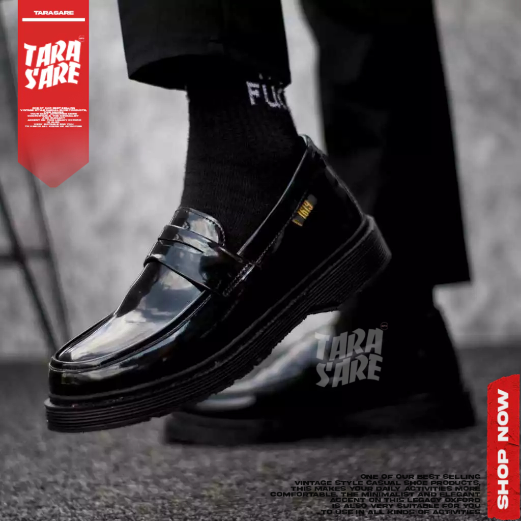 Jual ANDRAW - Sepatu Pantofel Formal Kerja Mengkilap PDH Pria | Shopee ...