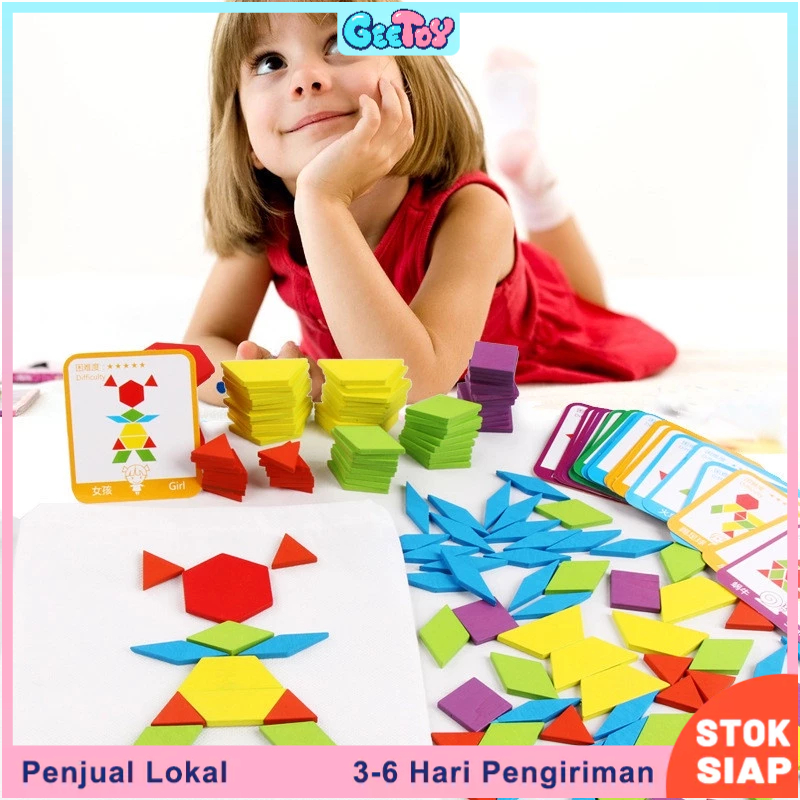 Jual GeeToy 155 Buah/set Mainan Edukasi Blok Kayu Jigsaw Puzzle ...