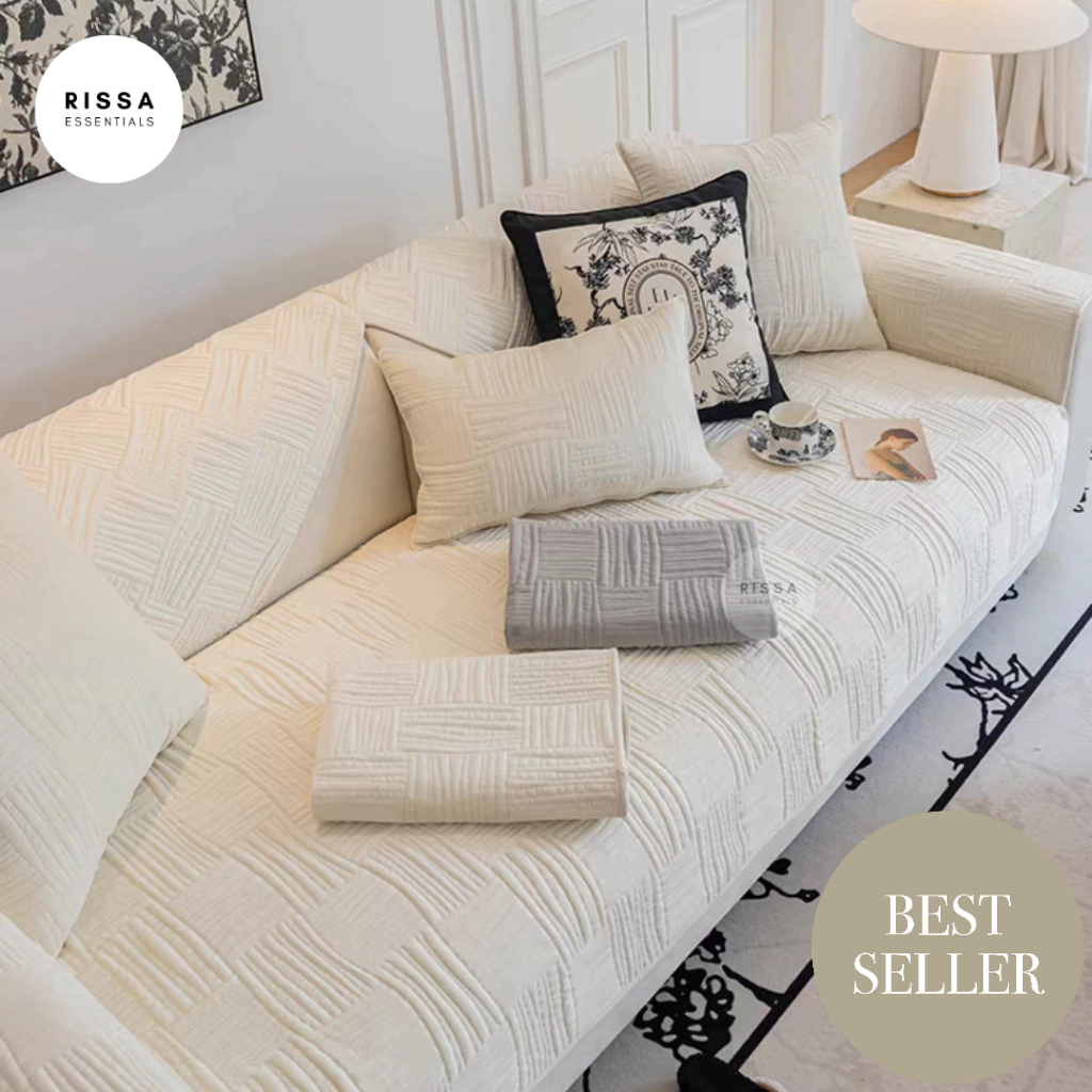Jual [RISSA] Alas Sofa Izumi Velvet Serbet Taplak Sofa Tempat Duduk Dekorasi Modern Home Decor ...