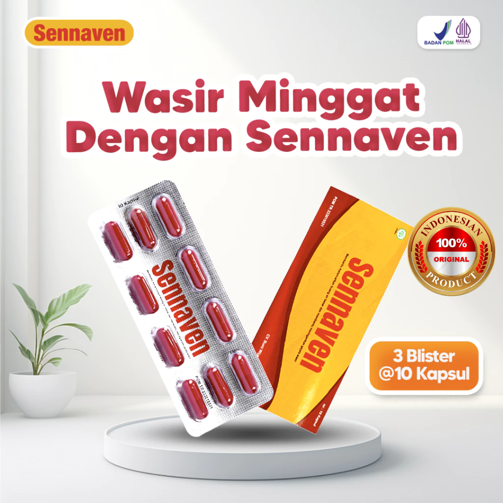 Jual Sennaven 3 Blister - Obat wasir Ambeien Gangguan Pencernaan BPOM ...