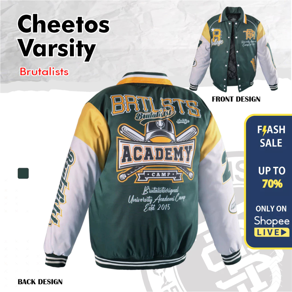 Jual BRUTALIST Jaket Varsity Pria Wanita Keren Casual Tebal Jacket ...