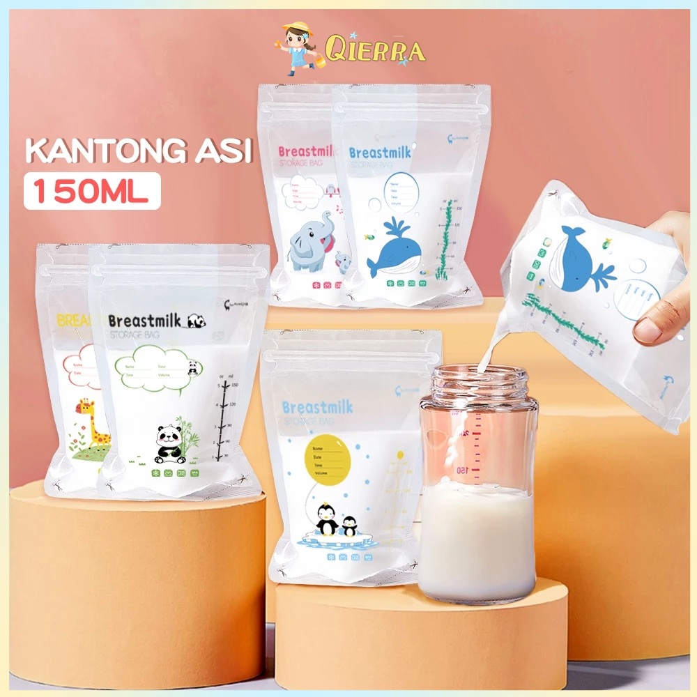 Jual Qierra Kantong ASI 150ml Susu Bayi 30Pcs Plastik Asi Kantong Susu ...