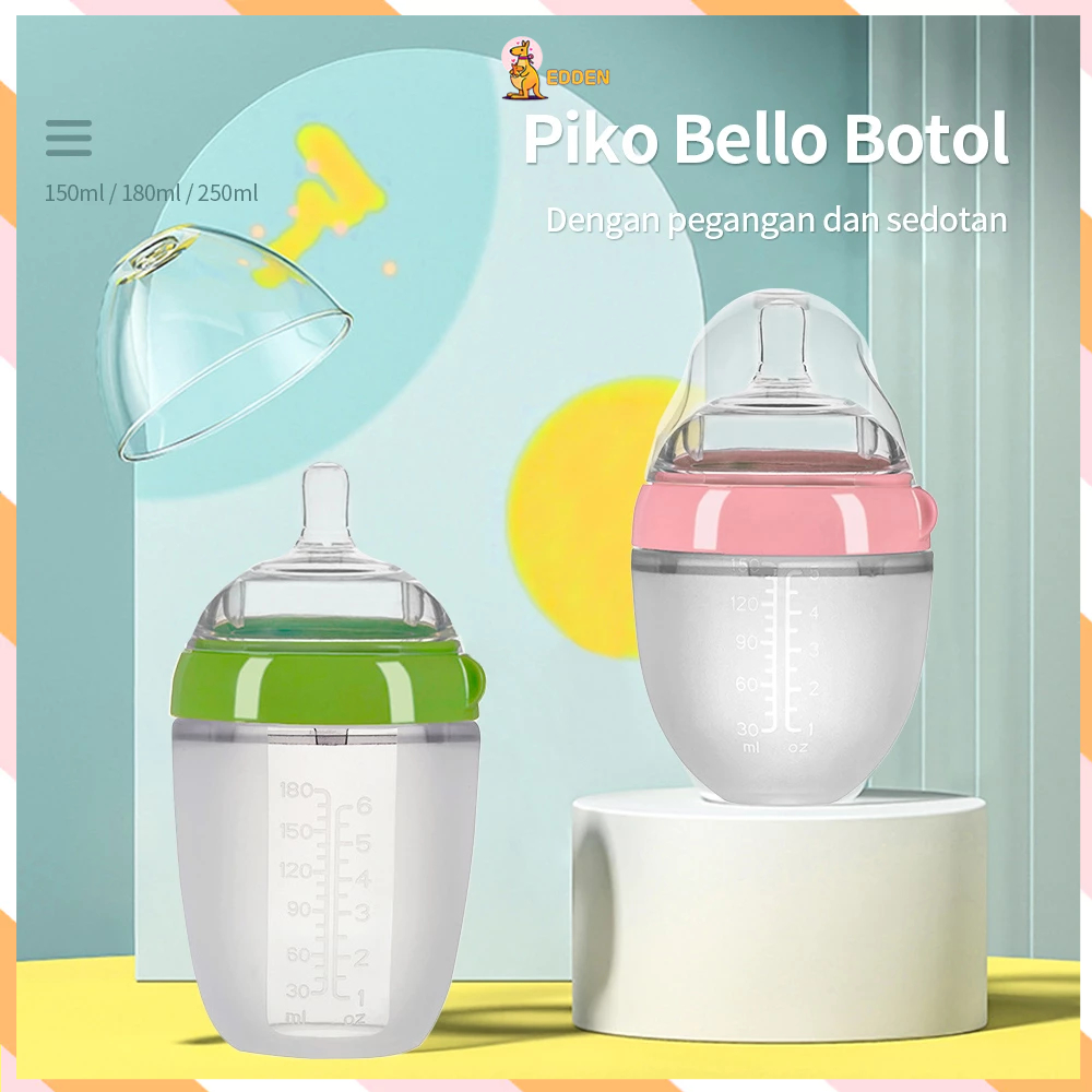 Jual Edden Botol susu bayi silikon dengan sedotan Botol bayi leher lebar Baby bottle BPA free ...