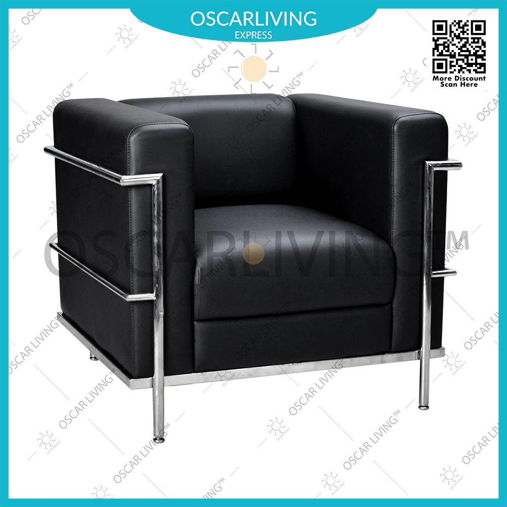 Jual Subaru Sofa Kantor Arisa Minimalis Modern 1 Seater Oscar Hitam ...