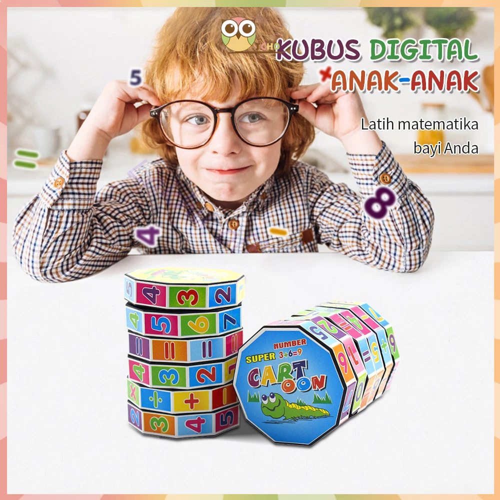 Jual JCHO mainan edukasi anak Rubik Kubus digital /Kids Mathematics ...