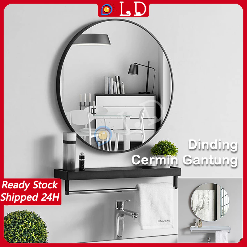 Jual [Harga Minimum] COD 60/50/40cm Cermin Gantung Dinding +Hanger ...