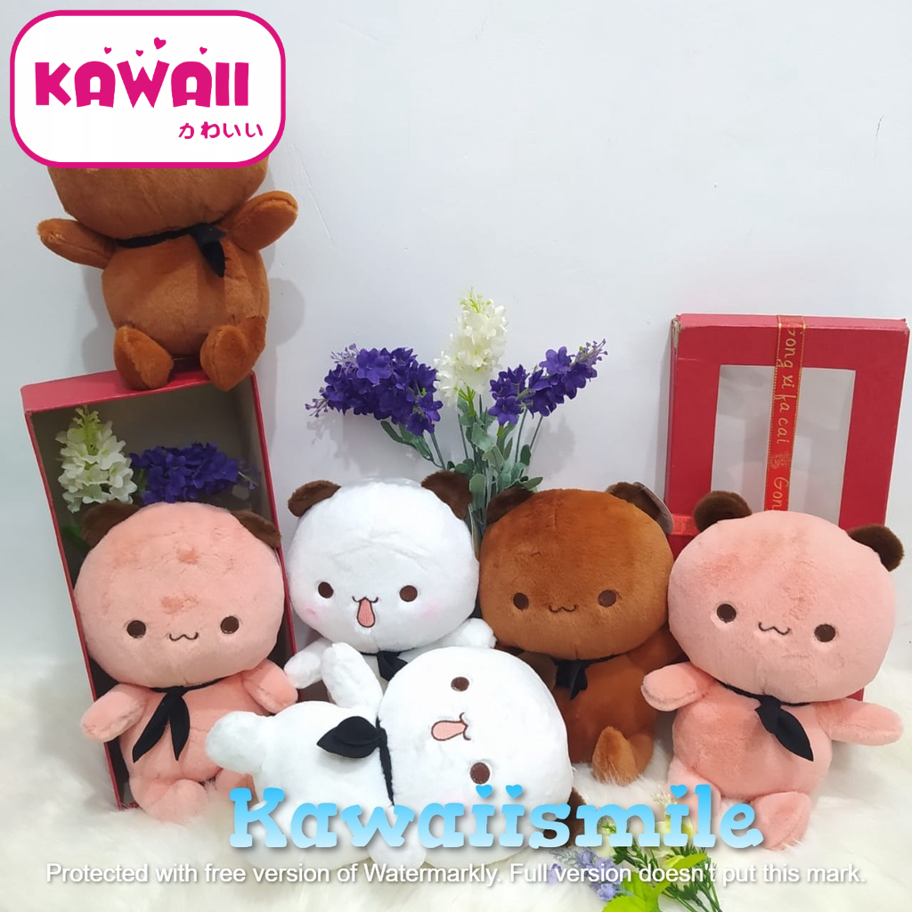 Jual KS/Boneka Plush Toys Animal Mitao Cat Goma Peach Cute Animal Soft ...