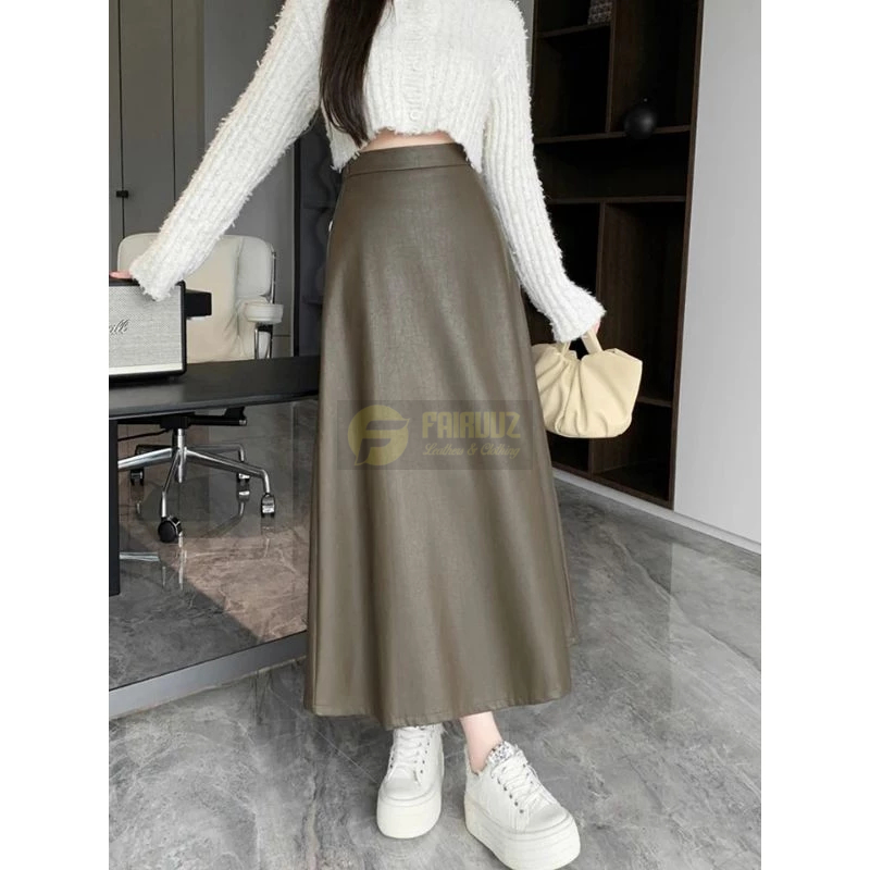 Jual Rok Korean Style Rok Maxi Kulit Wanita Rok Maxi Panjang Model Rok ...