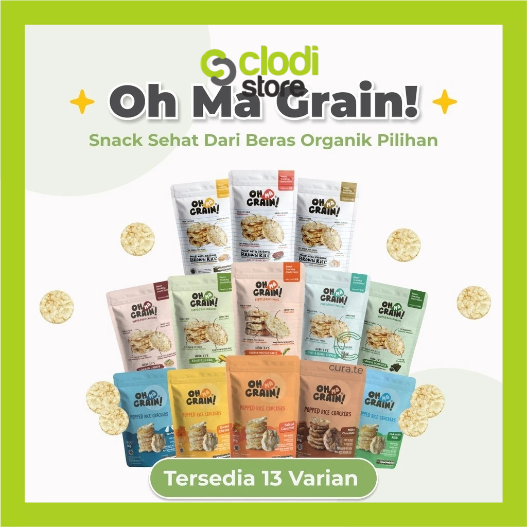 Jual Oh Ma Grain OHMAGRAIN Keripik Beras Organic Popped Rice Crackers ...
