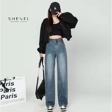 Jual Shenel | Hiro Jeans | Celana Jeans Wanita High Waist Jeans Kulot ...