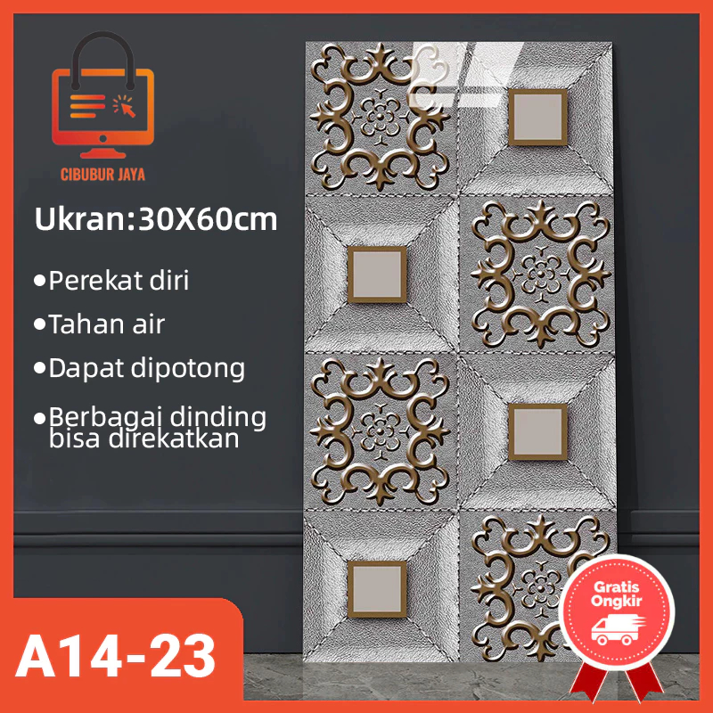 Jual CIBUBUR JAYA GRATIS ONGKIR 20 PCS WALLPAPER DINDING VINYL MARBLE 30 X 60 CM / LANTAI VINYL ...