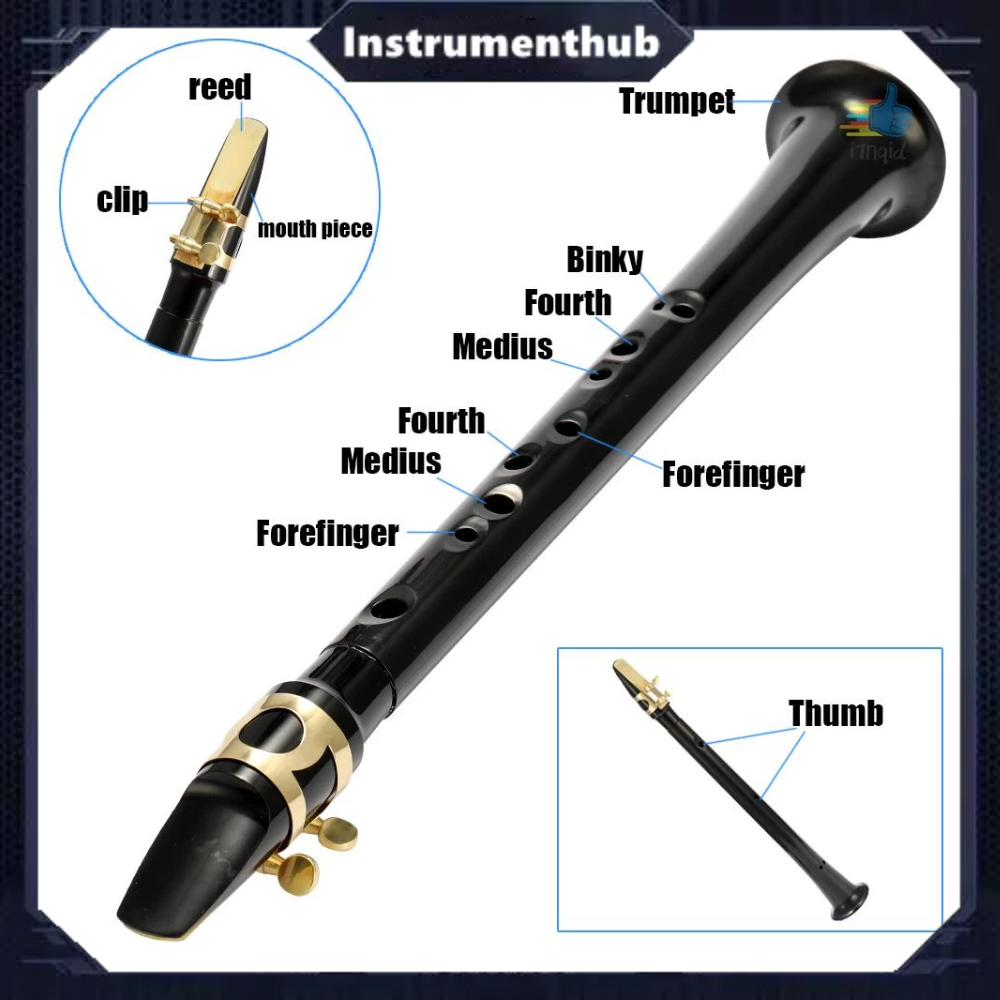 Jual [Local Delivery]Black Pocket Sax Mini Portable Saxophone C-Key ...