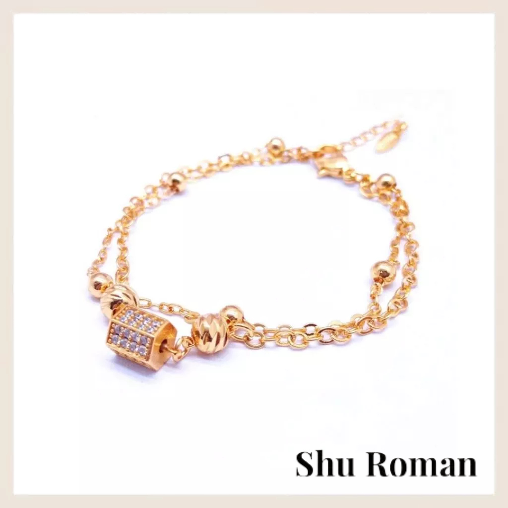 Jual Shu Roman - Gaia Bracelet | Gelang Rantai Tangan Wanita 2 Layer ...